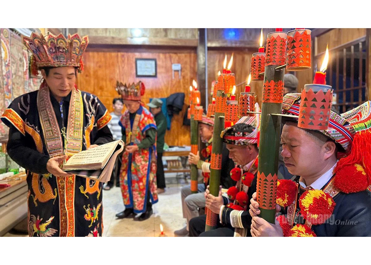 The Cap Sac ritual of the Red Dao people - Báo Tuyên Quang điện tử